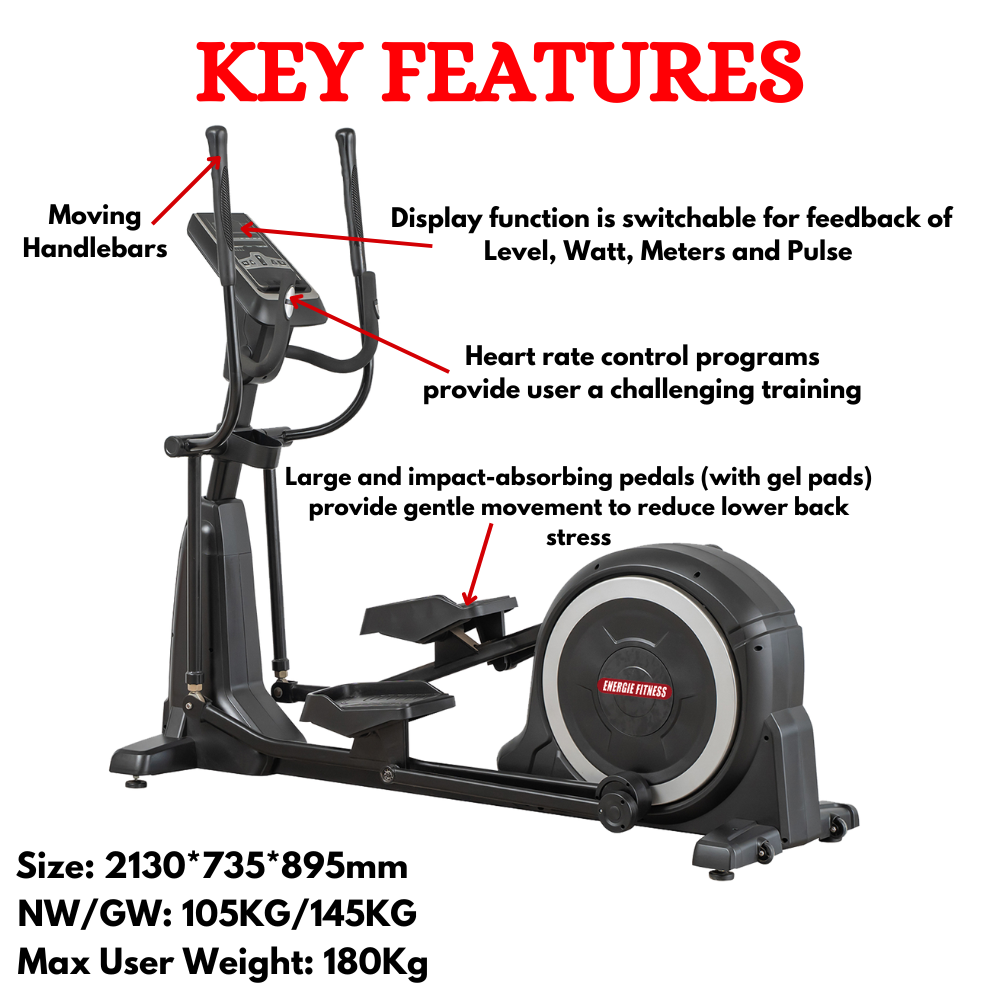 Premium Commercial Elliptical Cross Trainer- FT-6804 – EnergieFitness