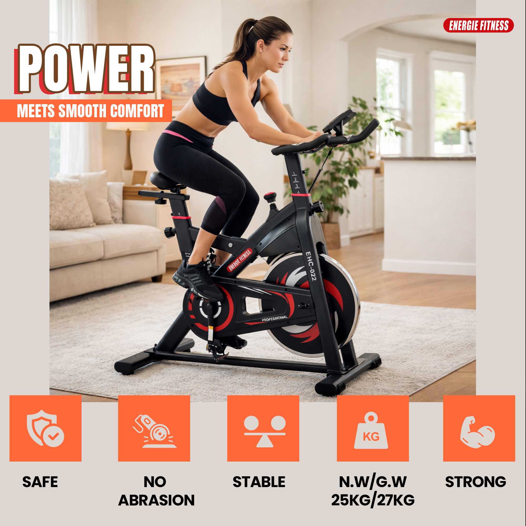 Home Use Exercise Bike EHC-022 – EnergieFitness